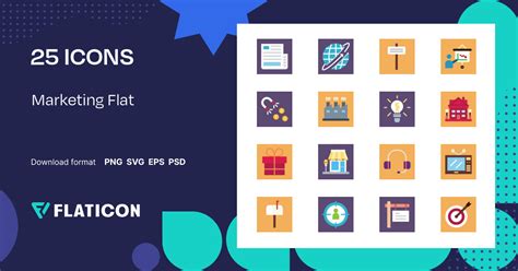 Marketing Flat Icon Pack Flat 25 Svg Icons