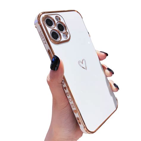Lutty Compatible With Iphone Pro Case For Women Cute Phone Cases For Girl Raised Full Camera