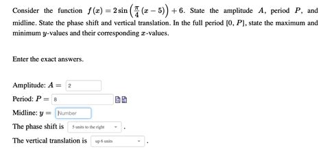 Solved Consider The Function Fx 2 Sin 4 X − 5 6