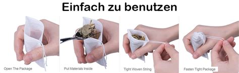 Qimyt Teebeutel Für Losen Tee 100 Stück Leere Teefilter Für Losen