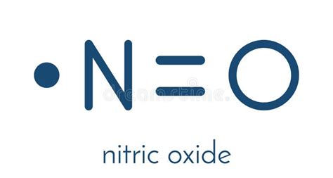 Nitric Oxide No Molecule Model And Chemical Formula Stock Vector