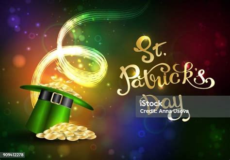 성 패 트 릭의 날입니다 인사말 카드와 함께 성 패 트 릭의 날입니다 벡터 일러스트 레이 션 Patrick Mcmullan에
