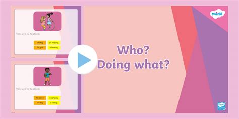 Who Doing What Colourful Semantics Powerpoint Twinkl