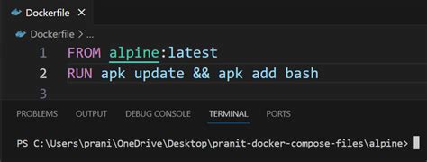 Docker How To Use Bash With An Alpine Based Docker Image Geeksforgeeks