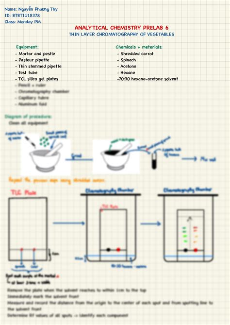 Solution Thin Layer Chromatography Note Studypool