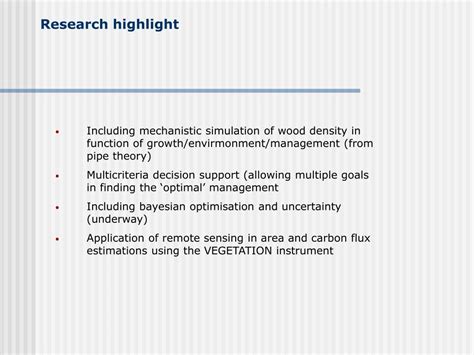 Ppt Forest Simulation Models In Belgium Main Developments And