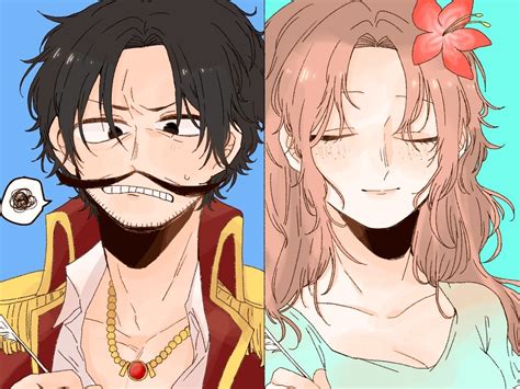 Gol D Roger And Portgas D Rouge One Piece Drawn By 3so4ru 16 Danbooru