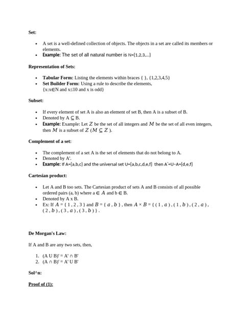 Set Pdf Function Mathematics Mathematics
