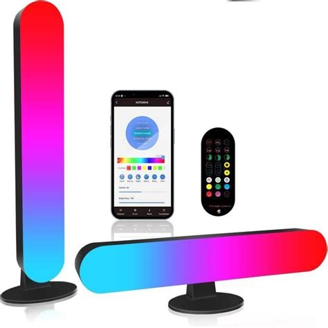 Smart Led Rgb Lampe 2 Pcs 19 Dynamiques Et Modes De Synchronisation De