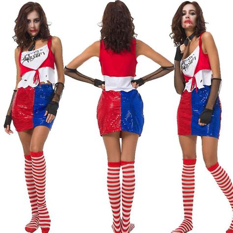 Kvinnors Halloween Kostymer Kvinnor Röd Kostym Cosplay Fest Scen Topp