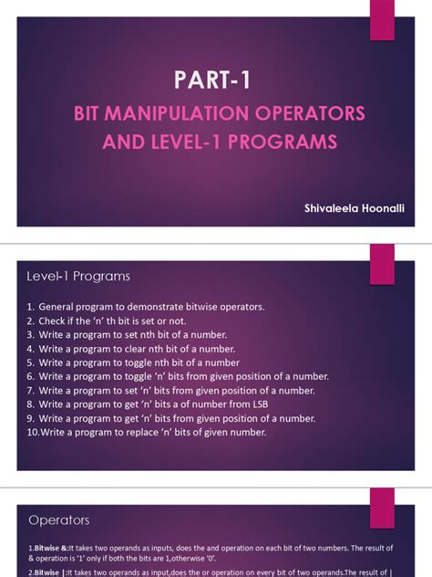 Bit Manipulation Level 1 Pdf Mathematical Notation Computer Science