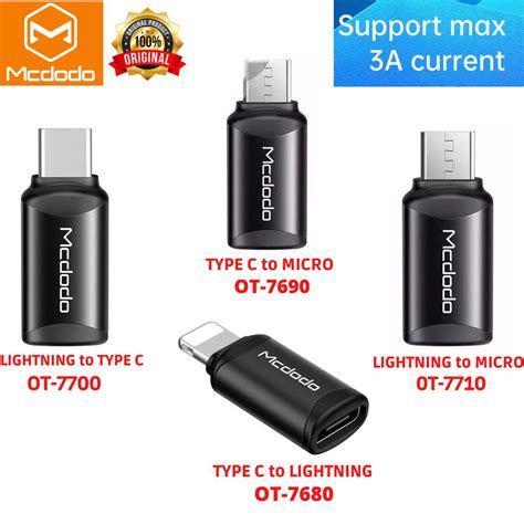 Jual MCDODO OTG CONNECTOR TYPE C MICRO USB LIGHTNING OTG ADAPTER CONVERTER Shopee Indonesia