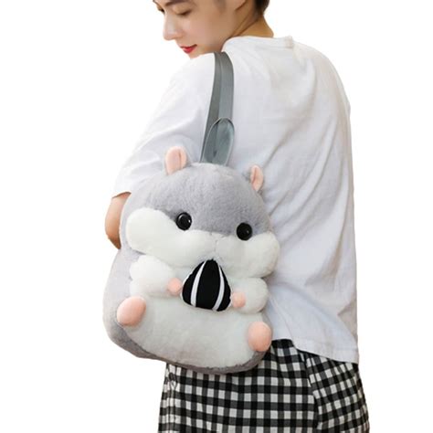 Cute Hamster Backpack Plush Bag Süße Hamster Schultasche Schulter