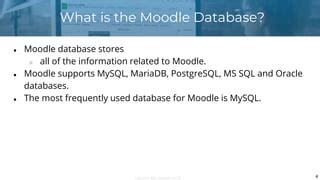 Working With The Moodle Database The Basics Ppt