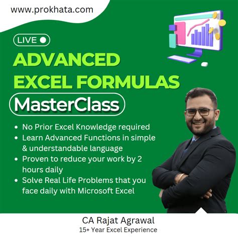 basic to advance excel course by ca rajat agrawal prokhata