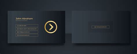 골드 아르 데코 기하학적 라인 럭셔리 골드 블랙 명함 디자인 템플릿 현대 기업 개념과 어두운 배경 블루 골드 모던 명함 디자인