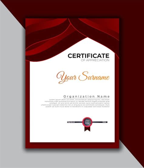 Certificaat Ontwerp Diploma Modern Diploma Premium Vector