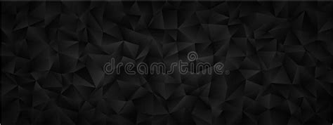 Abstract Geometric Chaos Background With Black Polygonal Shapes For Modern Design Stock