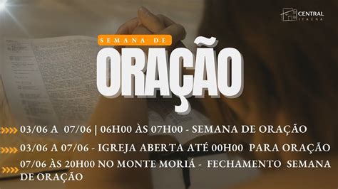 OraÇÃo Matinal Seg À Sex 6h 040624 Central Youtube