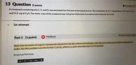 Solved Question 2 Points A Seepage 129 A Compound