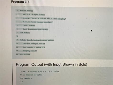 Solved Program 3 6 1 Module Main 3 Declare Integer Number
