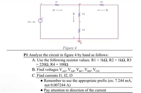 solved figure 4 1 analyze the circuit in figure 4 by hand as