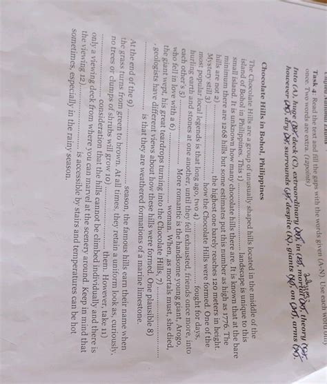 Task 4 Read The Text And Fill The Gaps With StudyX