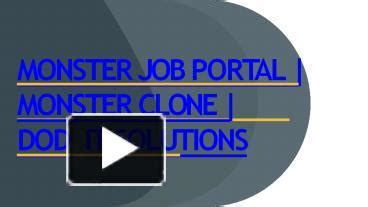 Ppt Readymade Monster Job Portal Clone Script Dod It Solutions Powerpoint Presentation