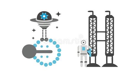 Space Habitat Tower Future Living Structure Vector Design Generative