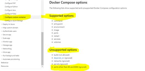 Azure App Service Multiple Ports In A Docker Compose Issue Microsoft Qanda