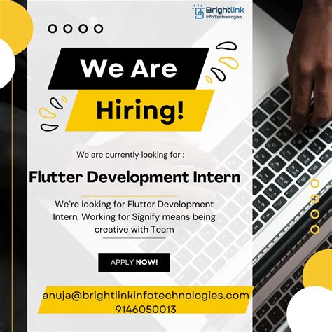 flutterdeveloper hiring internship wearehiring softwaredevelopment… brightlink info