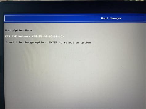 boot failed only option efi pxe network r lenovo