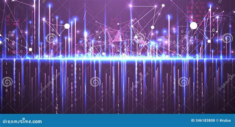 Big Data Futuristic Technology Light Design Vector Datum Digital
