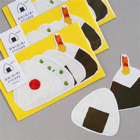 美味しそうなおにぎりステッカー T I K O Minne 国内最大級のハンドメイド・手作り通販サイト