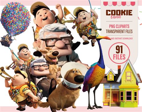 Up Movie Pixar Cliparts Png Printable Cliparts Png Png Etsy Australia