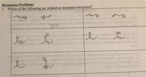 Solved Resonance Problems Which Of The Following Are Chegg Com
