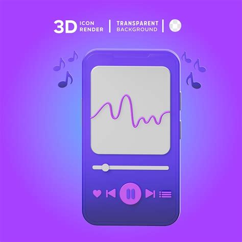 Premium Psd 3d Icon Music Player Illustration