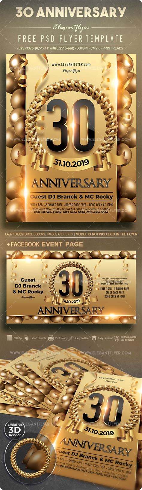 Plantilla De Anuncio De Aniversario