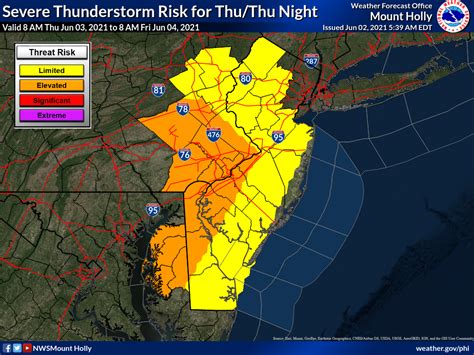 Nj Weather Severe Storms 60 Mph Winds Expected Across New Jersey