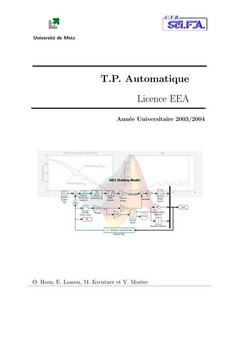 PDF T P Automatique Licence EEA Morere Eu Determiner Les