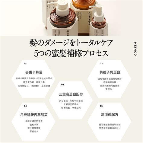 官方直營【honeyque】蜂蜜水潤豐盈洗護and蜂蜜柔順亮澤護髮油3入組 蝦皮購物