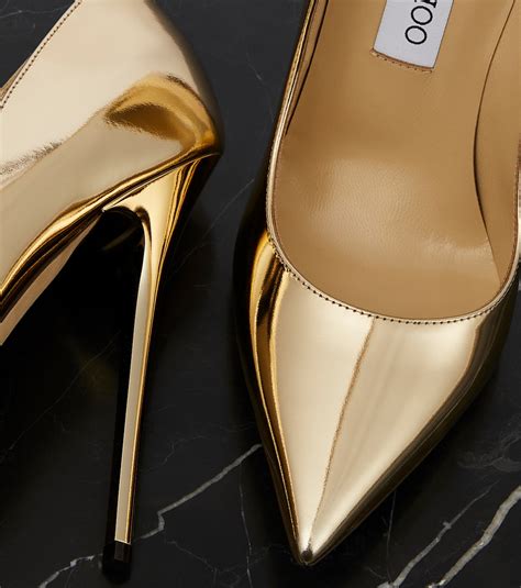 Anouk Patent Leather Pumps In Gold Jimmy Choo Mytheresa