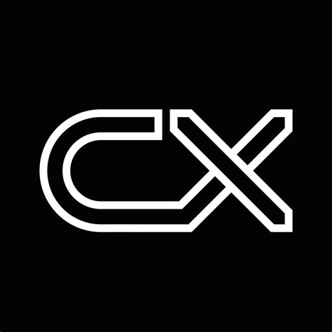 CX Logo Monogram With Line Style Negative Space 16570565 Vector Art At