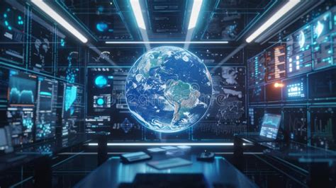 an immersive 3d animation displaying a holographic representation of