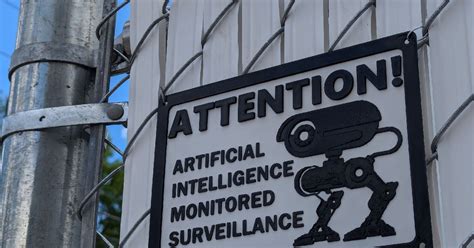 Artificial Intelligence Surveillance Sign By Slayernine Download Free