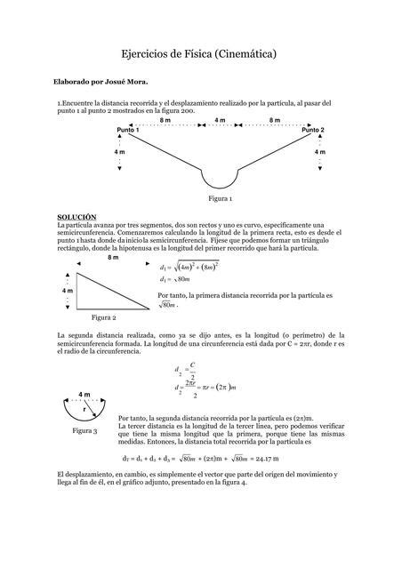 Ejercicios Resueltos De Física Cinemática Josué Mora Udocz