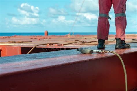 Rust Of An Old Ship Closeup Background Blue Grungy Steel Ship Hull Stock Image Image Of