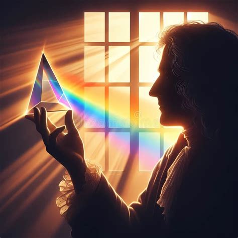 Prism White Light Refraction Experiment Stock Illustration
