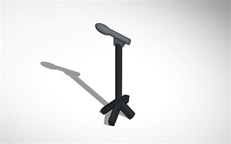 3d Design Mic And The Mic Stand Tinkercad