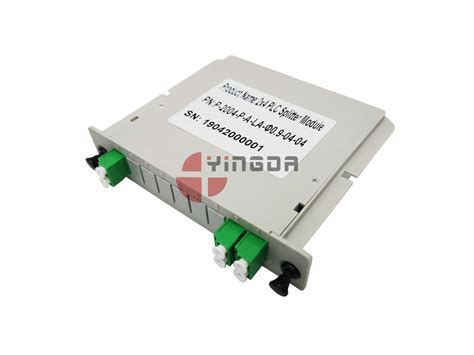 Plastic 2x4 Fiber Plc Splitter Lgx Cassette Modular With Lc Apc Duplex Fiber Optic Connector